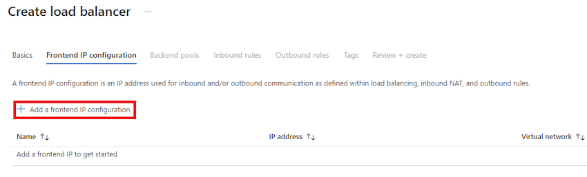 How to create a load balancer in Microsoft Azure portal